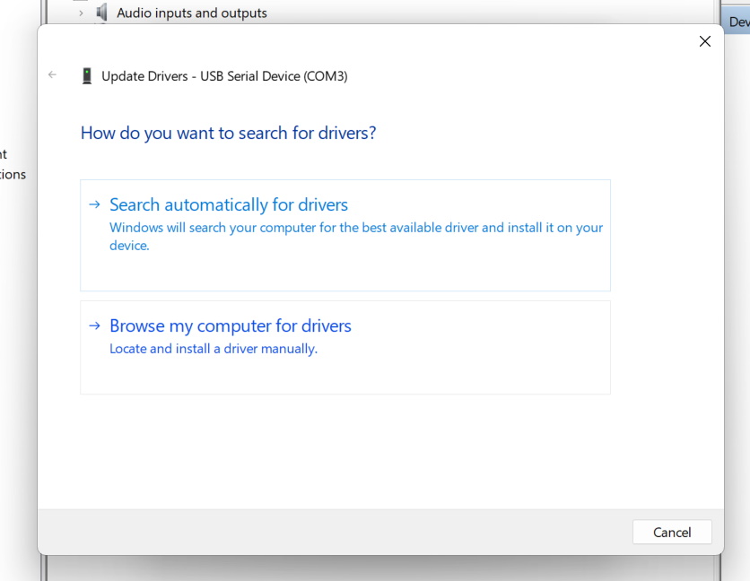 Installing the Arduino Driver – Matter and Form Inc.